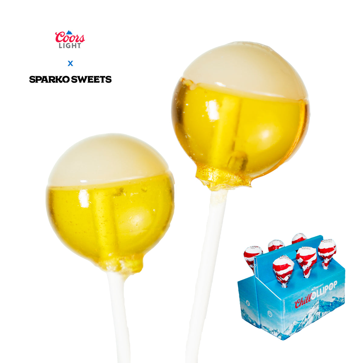 Beer Lollipops ChillOLLIPOP Collaboration with Coors Light – Sparko Sweets