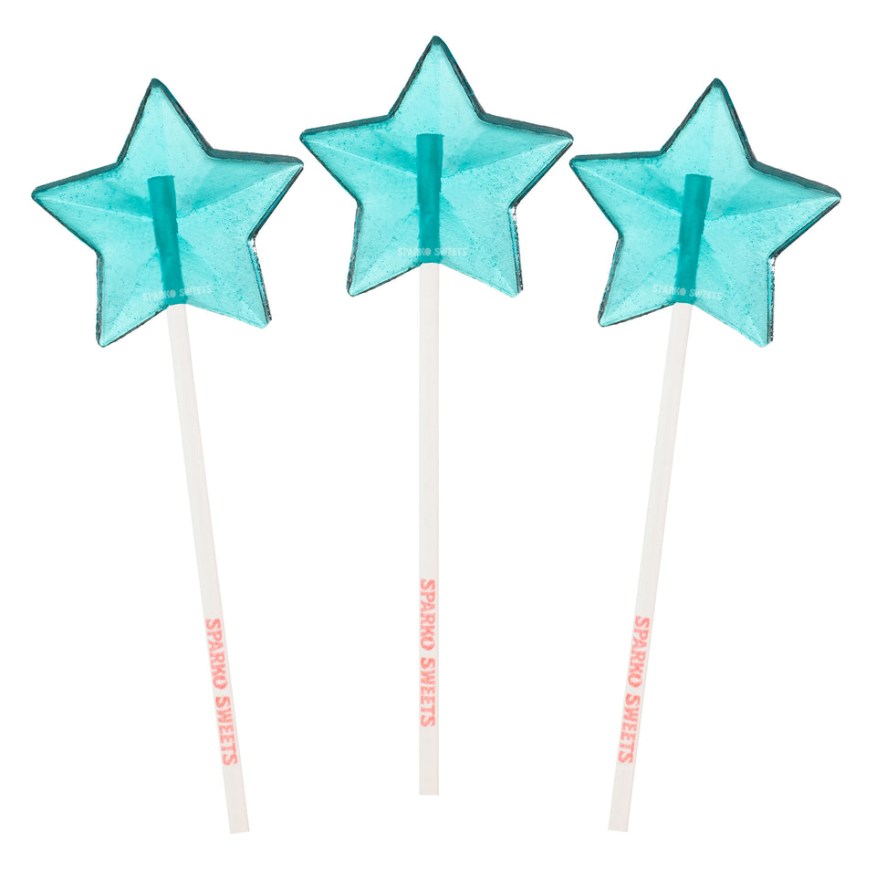 Blue Star Lollipops - Blue Raspberry (24 Pieces) – Sparko Sweets