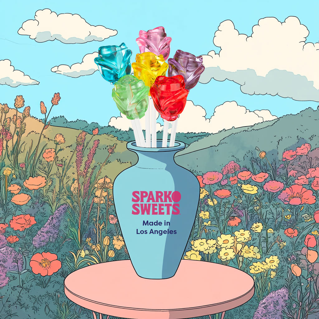 Rose Lollipops - 11 inch Long, Ideal for Valentine's Day Party Favor ...