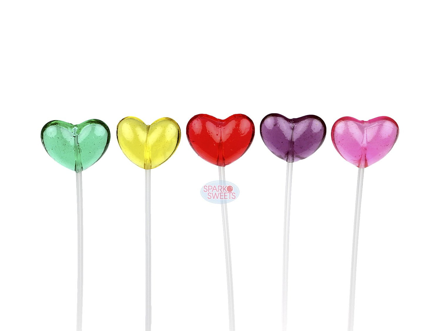 Heart Lollipops Long-Stem Twinkle Pops for Valentines Day Candy ...