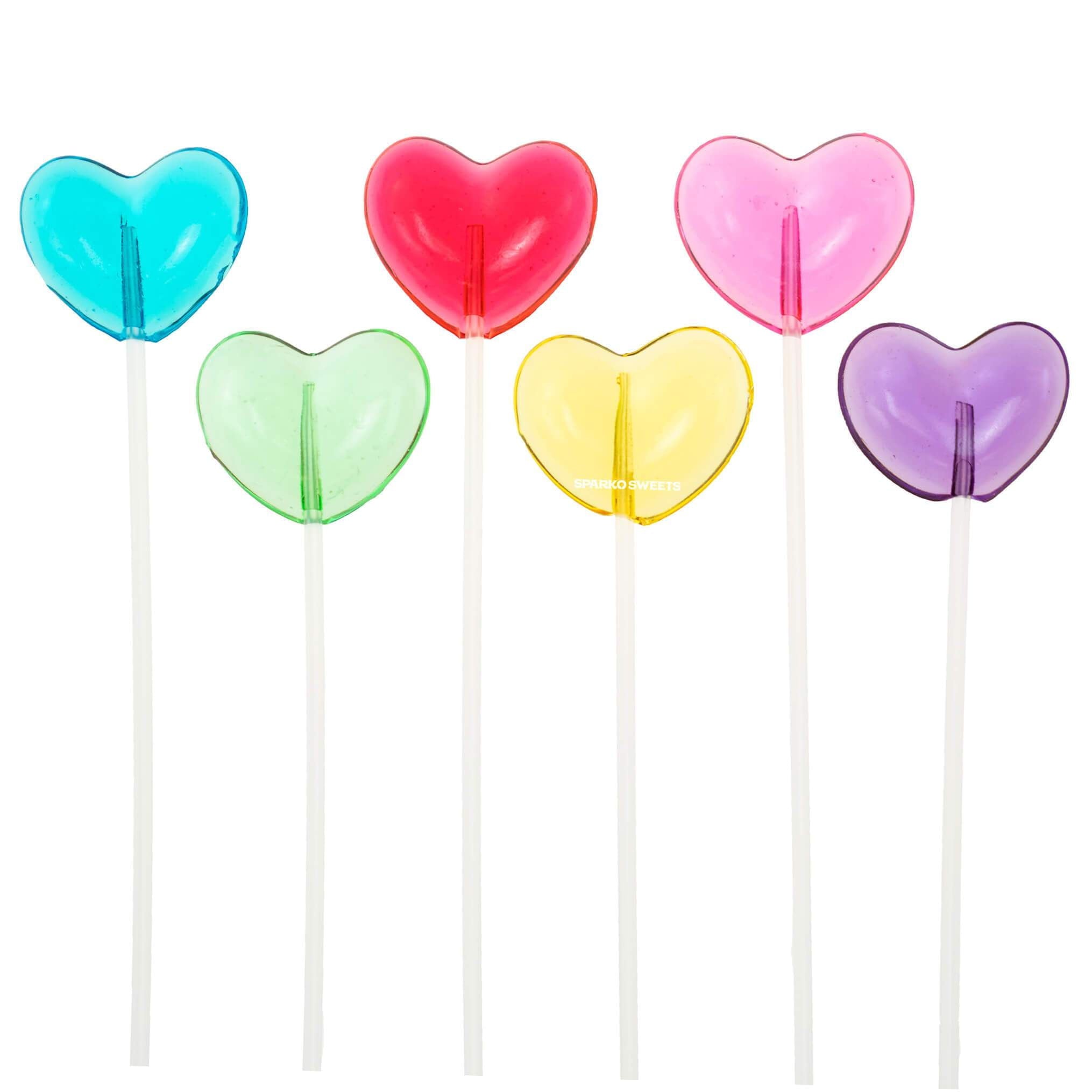 Heart Lollipops Long-Stem Twinkle Pops for Valentines Day Candy ...