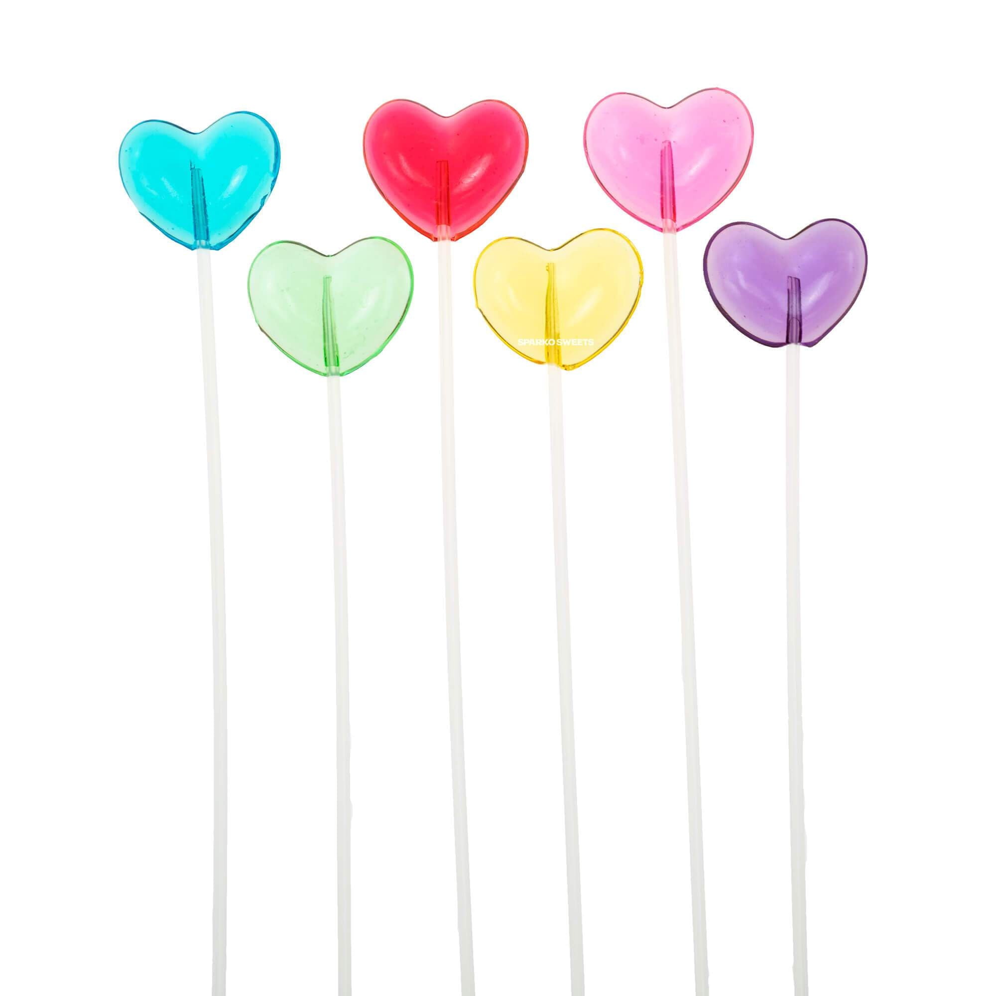 Heart Lollipops Long-Stem Twinkle Pops for Valentines Day Candy ...