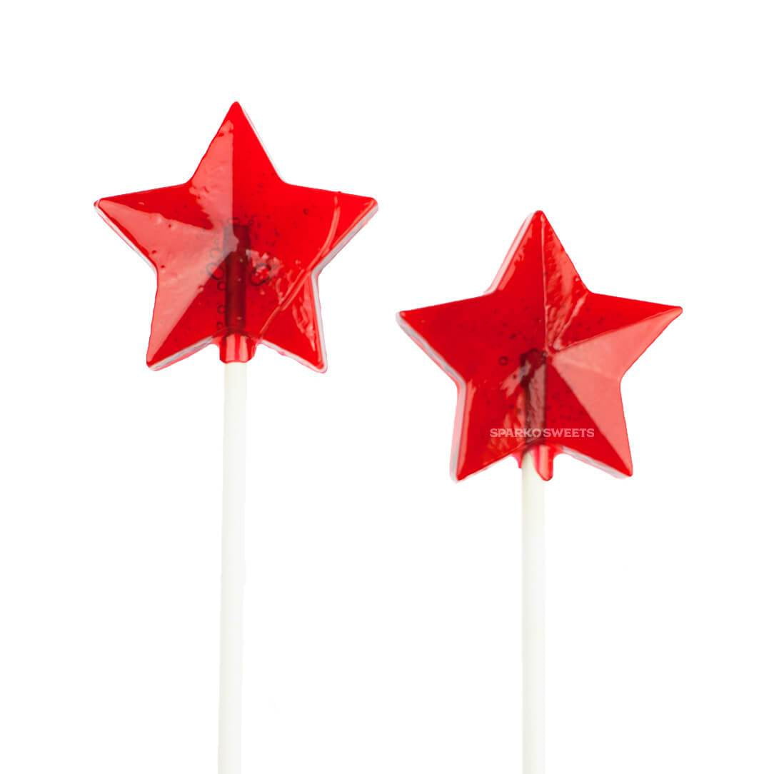 Red Star Lollipops - Cherry (24 Pieces) – Sparko Sweets