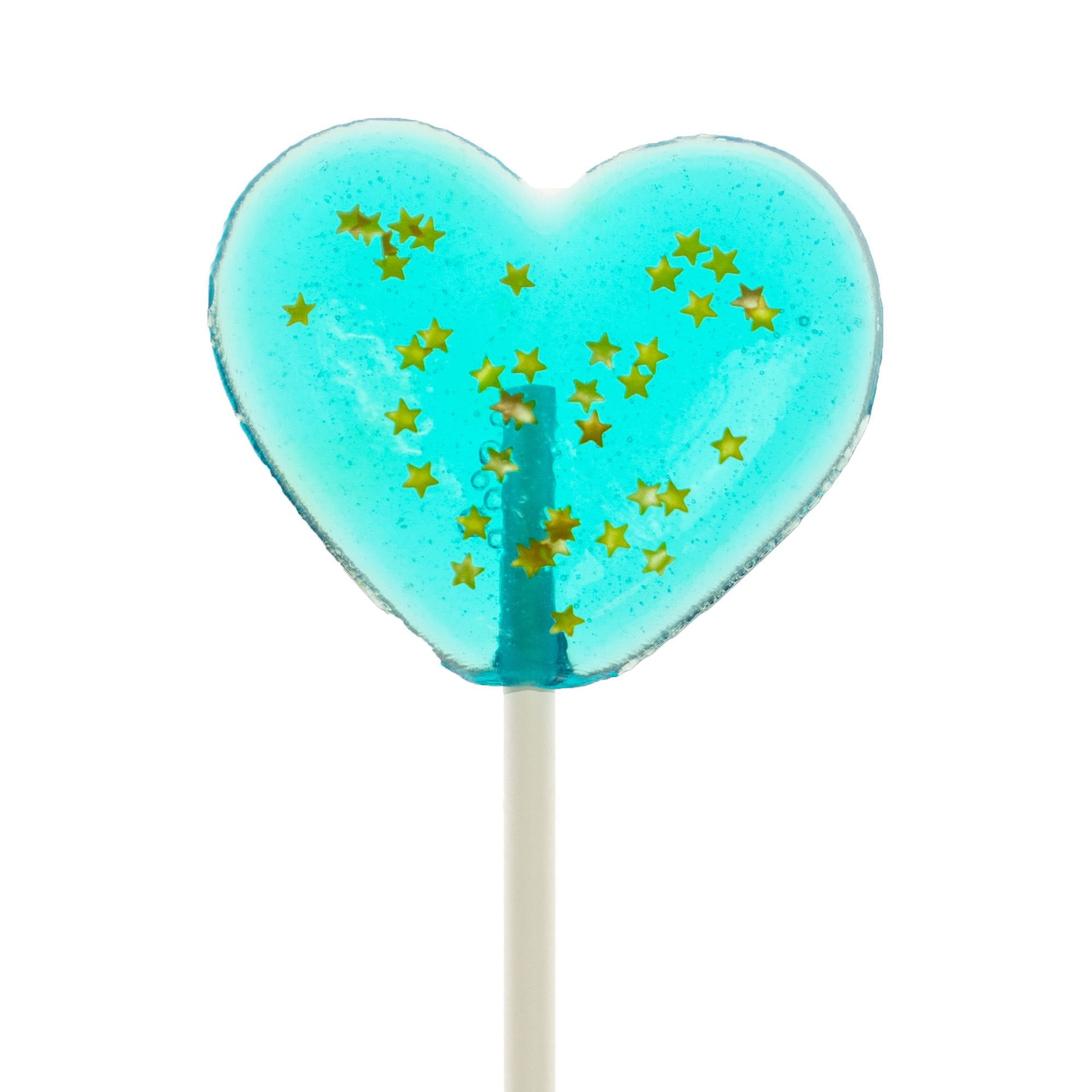 Sparkly Baby Blue Heart Lollipops for Lovely Valentines Day Candy ...